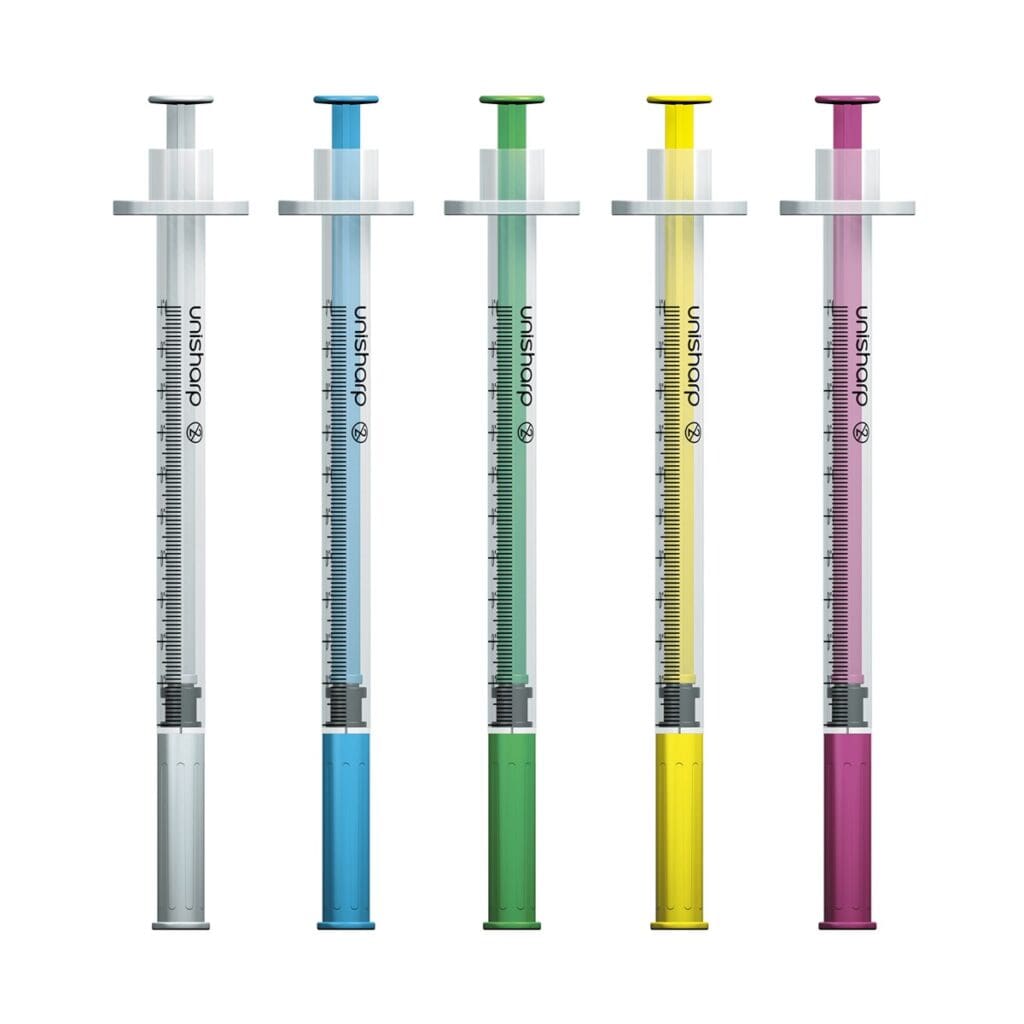 UniSharp Nevershare 29G Ultrafine Sterile Syringes 10pcs